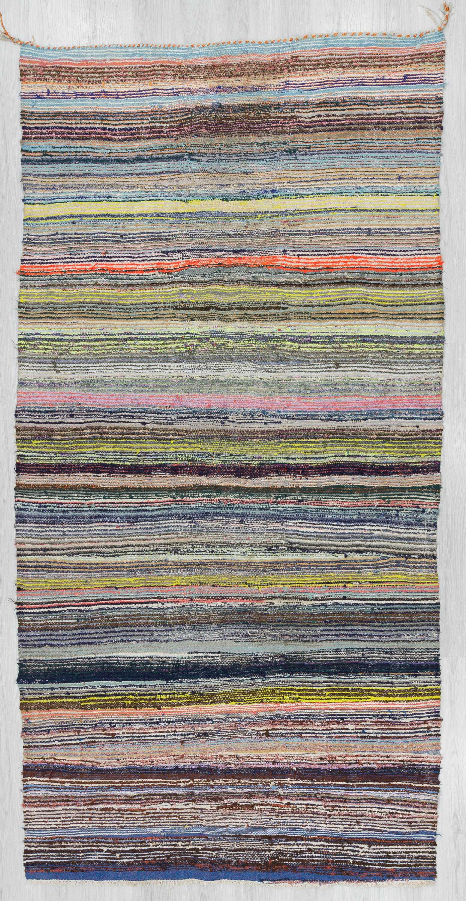 Vintage striped rag rug